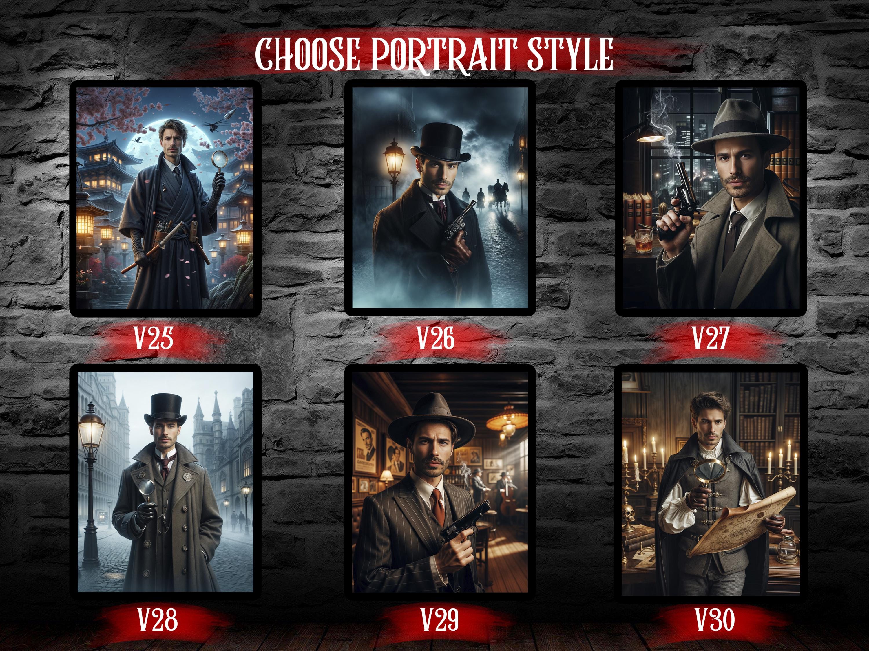 Custom Detective Portrait From Photo, Detective Art Poster, Private ...