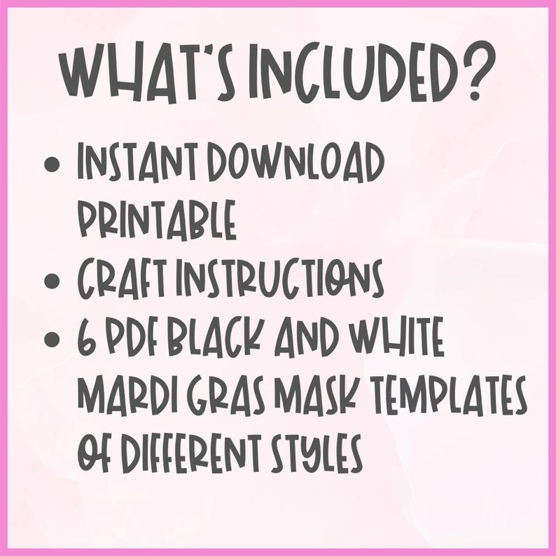 DIY Printable Kindergarten Mardi Gras Masks on Stick Craft Fat Tuesday ...