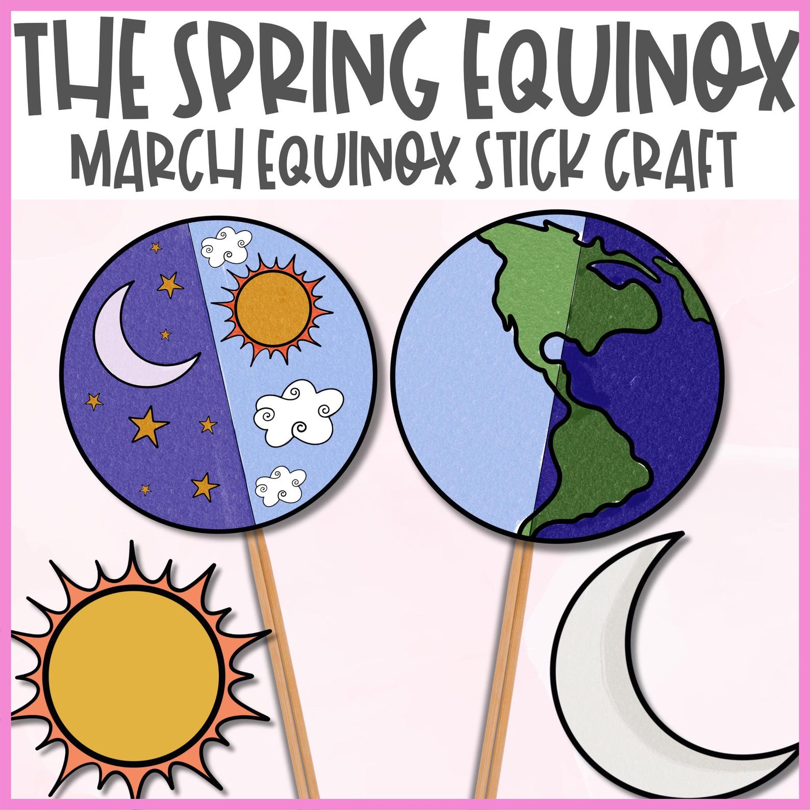 Printable Kindergarten Spring Equinox Craft March Vernal Equinox ...