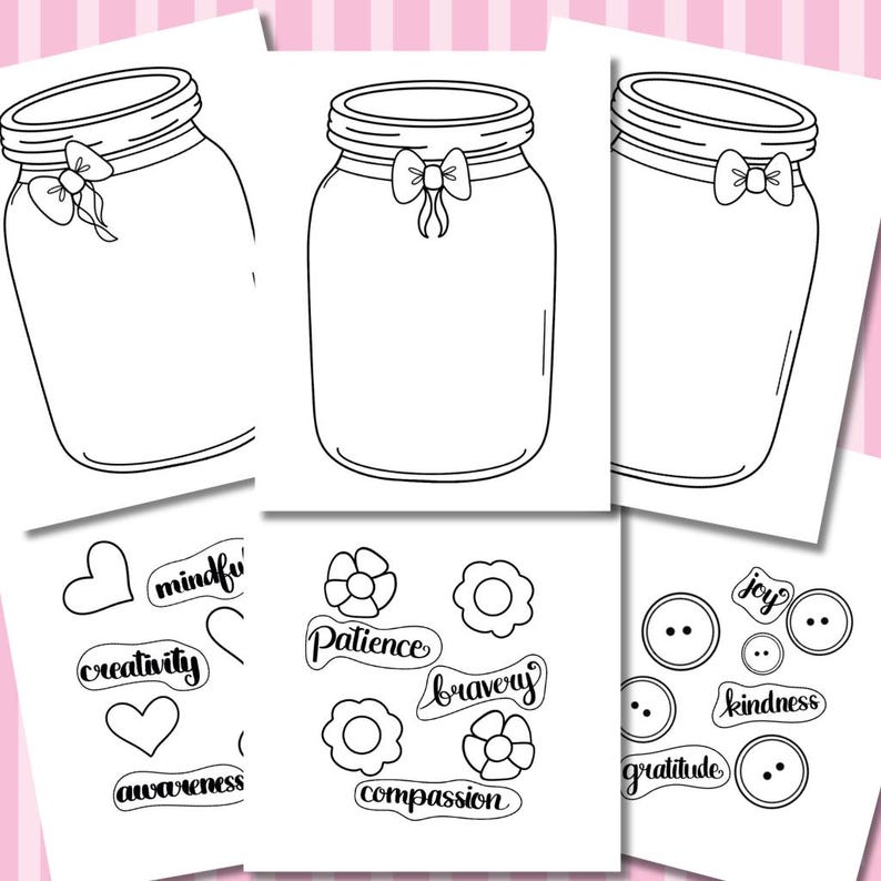 Printable New Year Affirmation Mason Jar Craft | New Year Color ...
