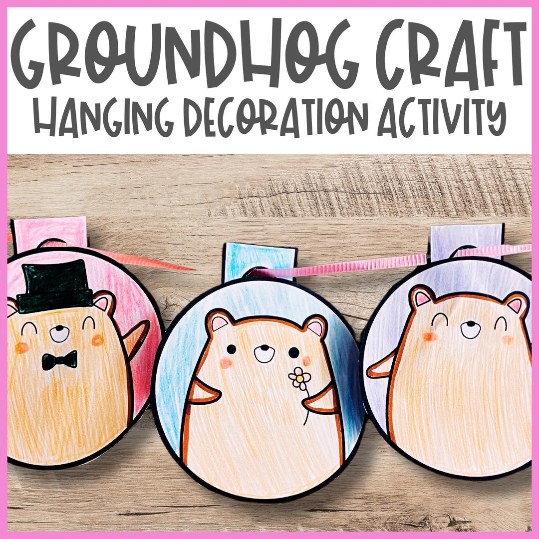 Printable Groundhog Day Classroom Decorations February Craft Fine Motor ...