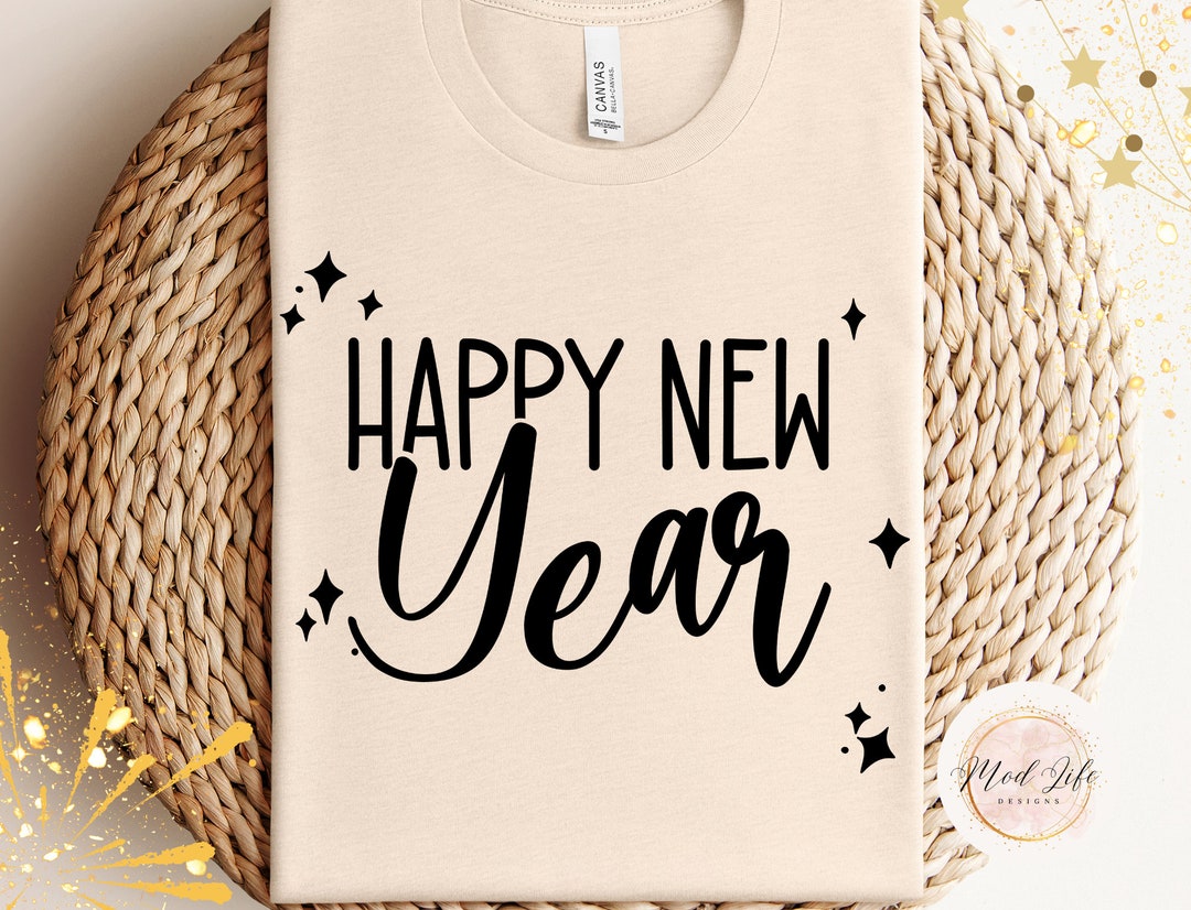Frohes neues Jahr-Svg Png, Silvesterfeier-Schnitt-Datei für Cricut, Neujahrs-Party-Digital-T ...