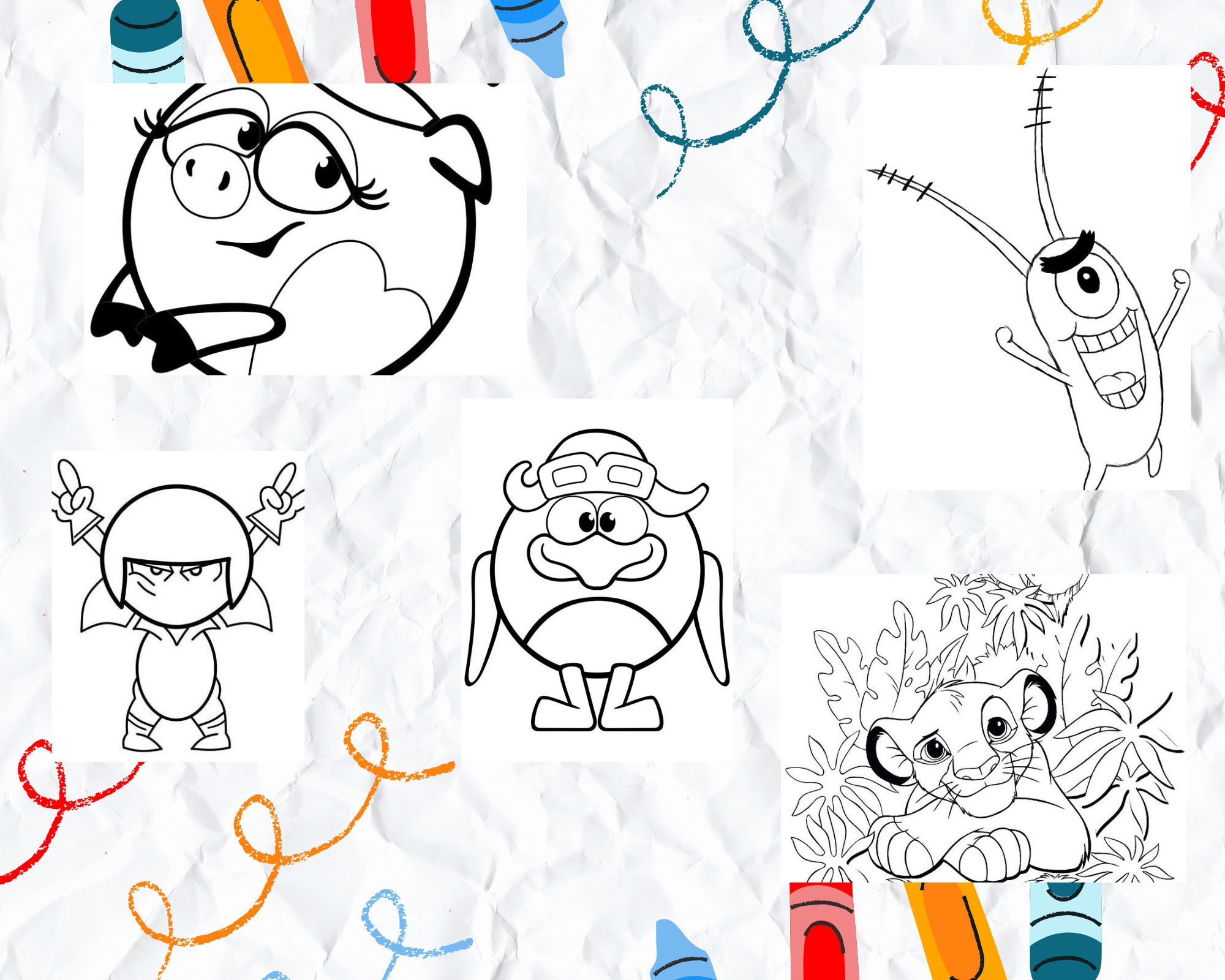 Kids Fun Pictures Coloring Pages, Cute Animal Coloring Pages, Cartoons ...