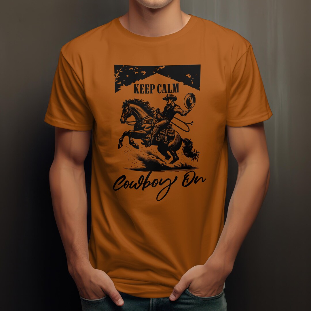 Cowboy on Tee, Western Style Shirt, Ranch Life Apparel, Gift for ...