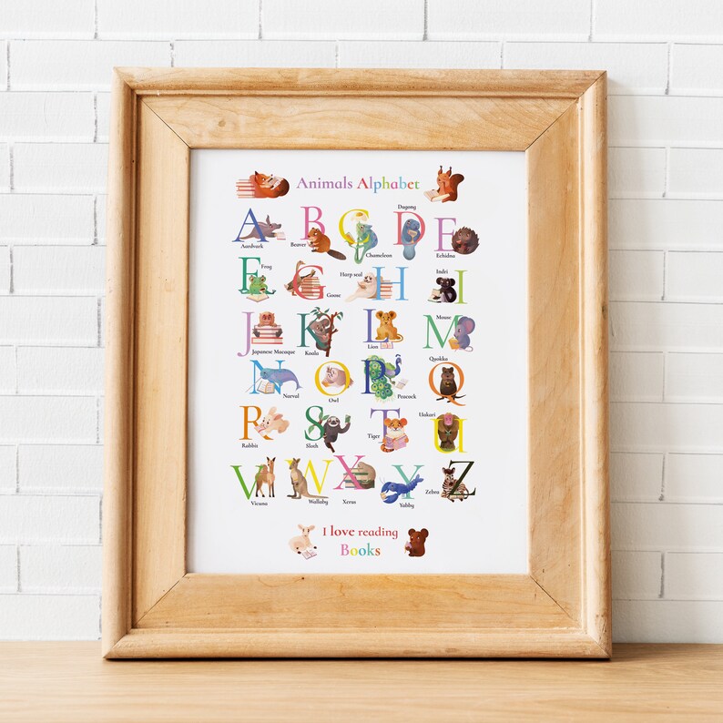 Alphabet With Animals, Animal Alphabet Clipart, Kindergarten Clipart ...