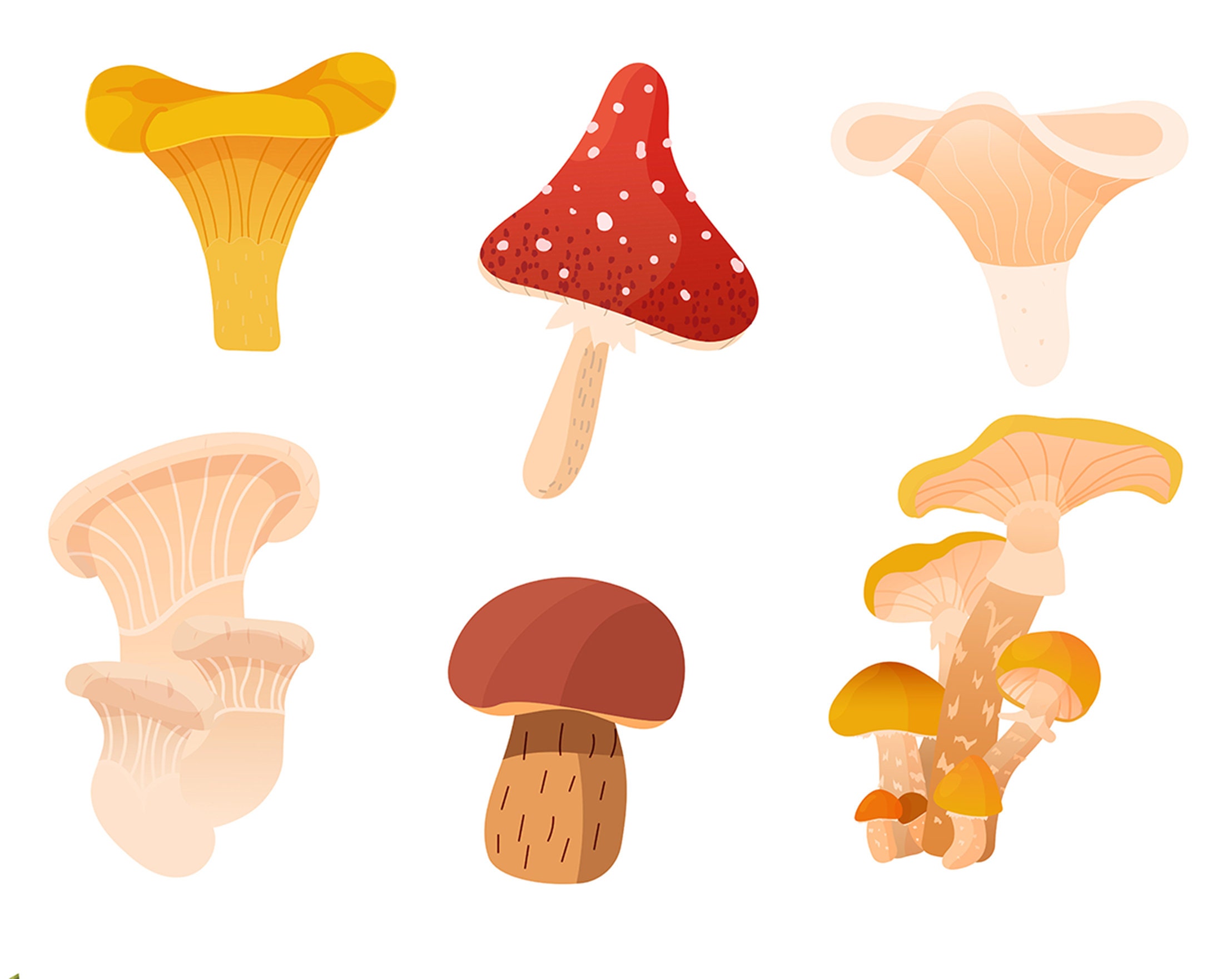 Fall Clipart, Autumn Clipart, Pumpkins, Leaves, Mushrooms, Printable ...