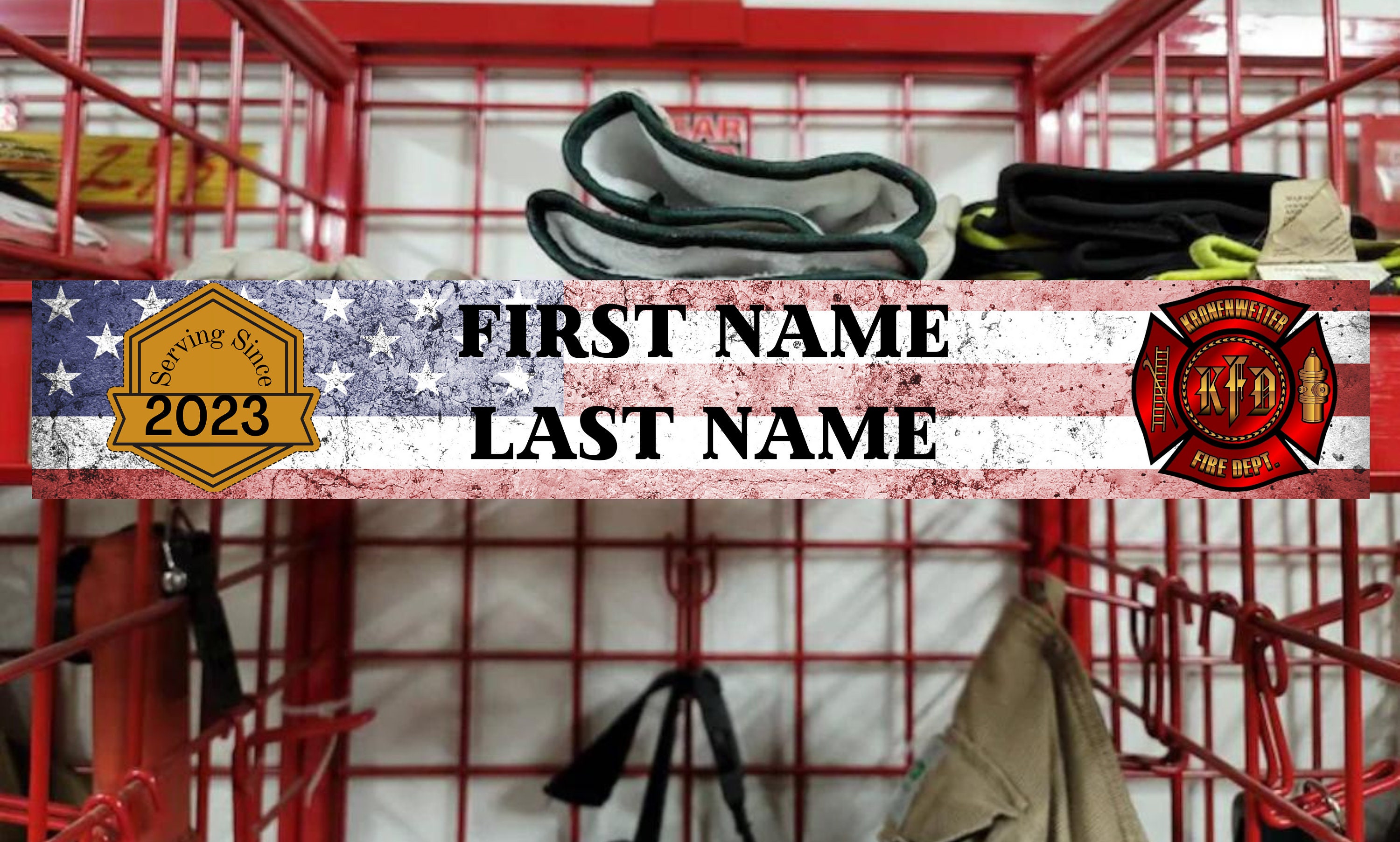 Metal Personalized Fire Locker Name Tags - Etsy
