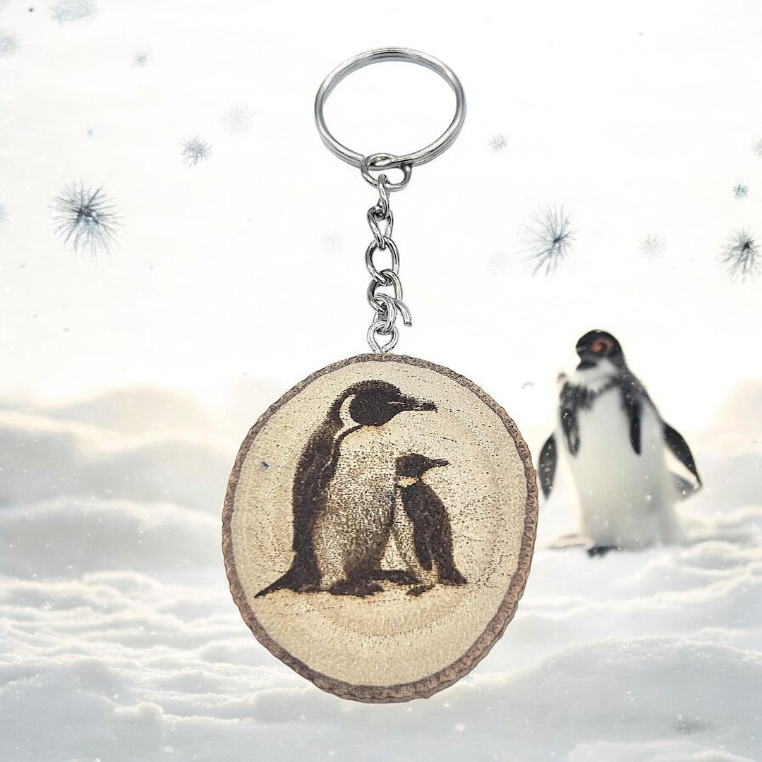 Emperor Penguin Handmade and Natural Unique Laser Engraved Wooden ...