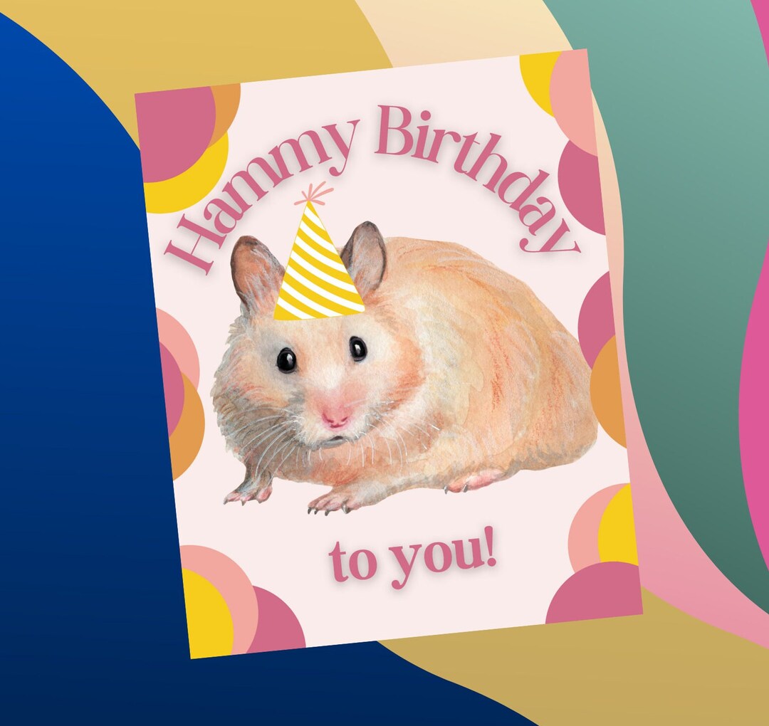 Hamster Theme Birthday Party Welcome Sign Digital Download Pink and ...