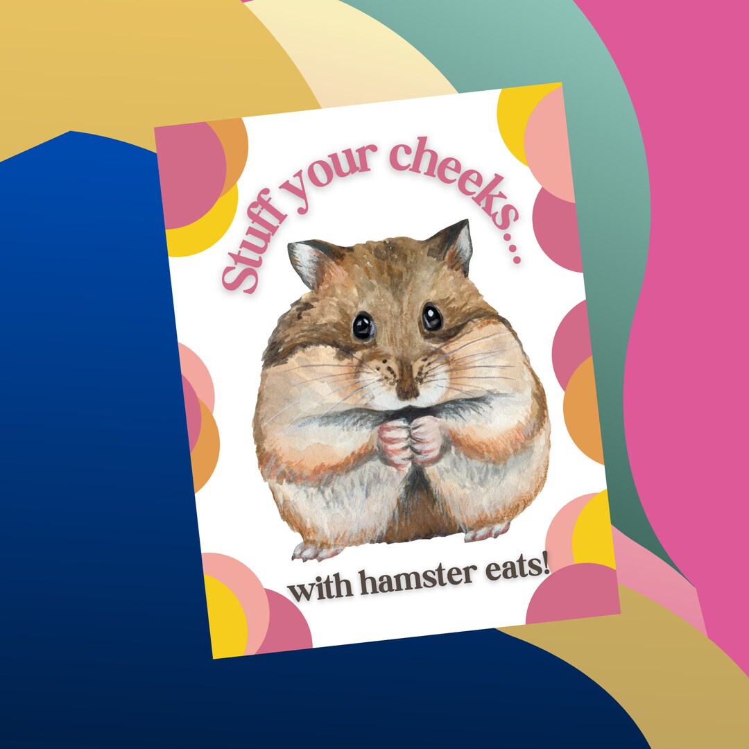 Hamster Birthday Theme Food Table Sign Pink and Yellow Digital Download ...