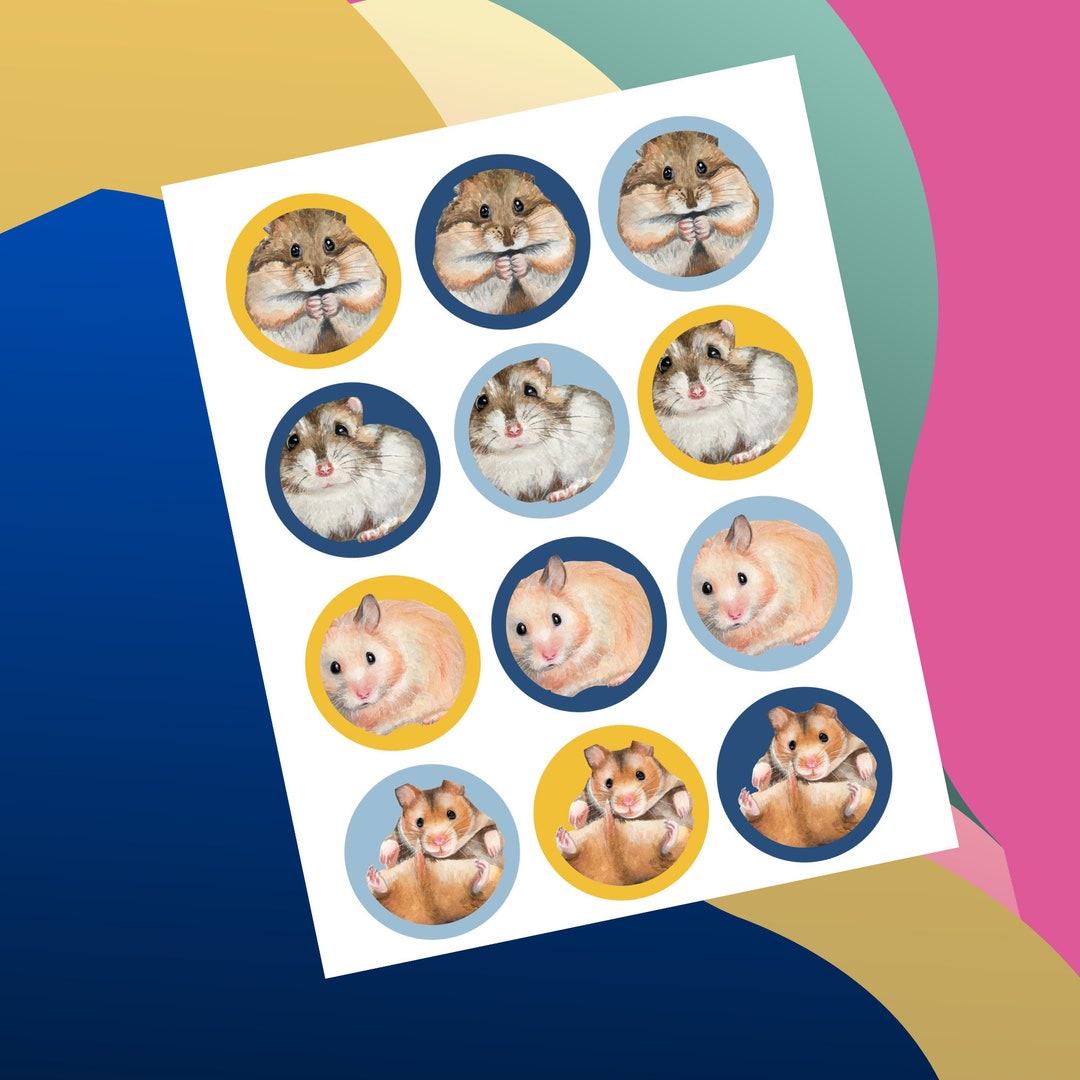 Hamster Theme Birthday Party Cupcake Kids Cupcake Toppers Digital ...