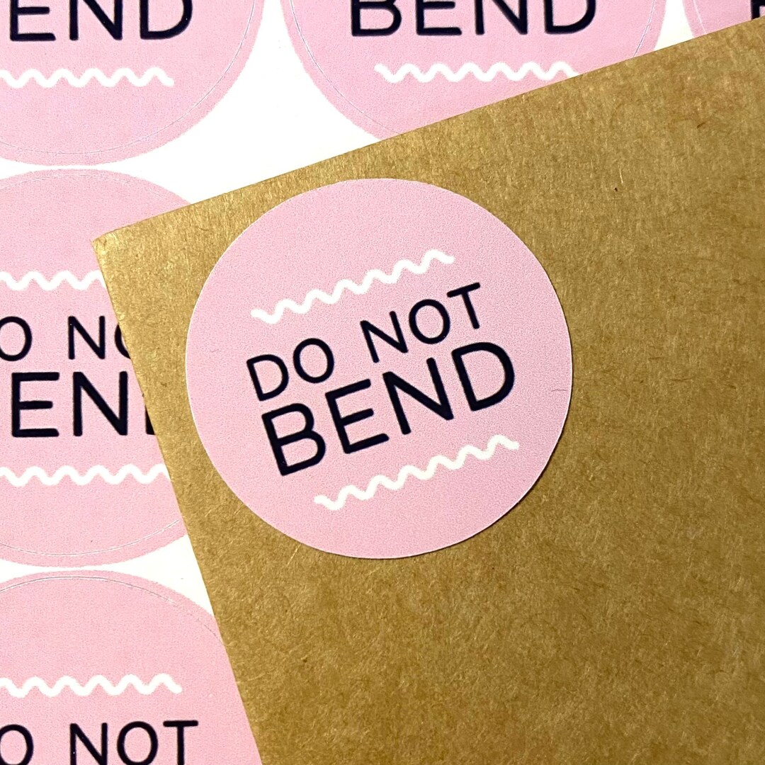 Pink Do Not Bend Stickers: Small Business Packaging Labels - Etsy