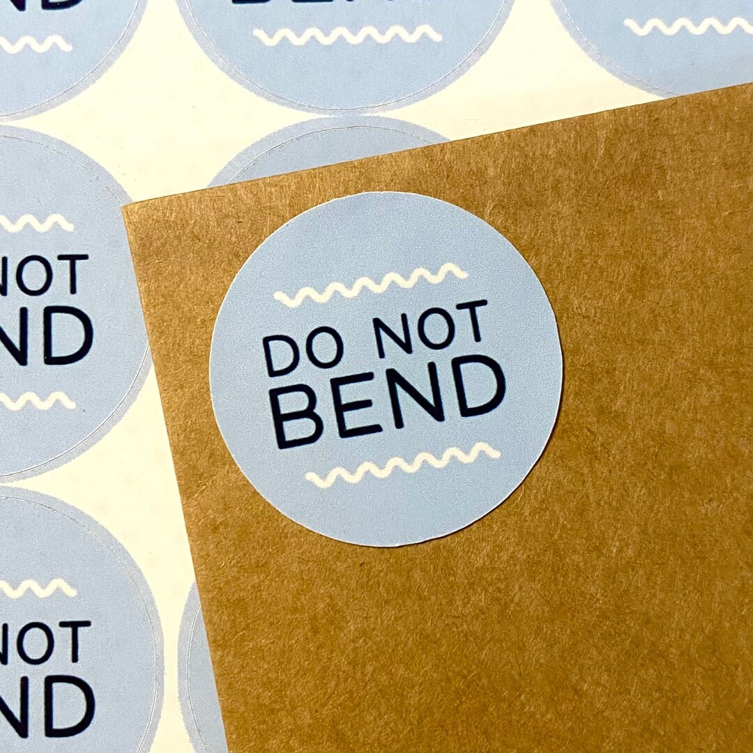 Blue Do Not Bend Stickers, Fragile Handle With Care Labels, Small ...
