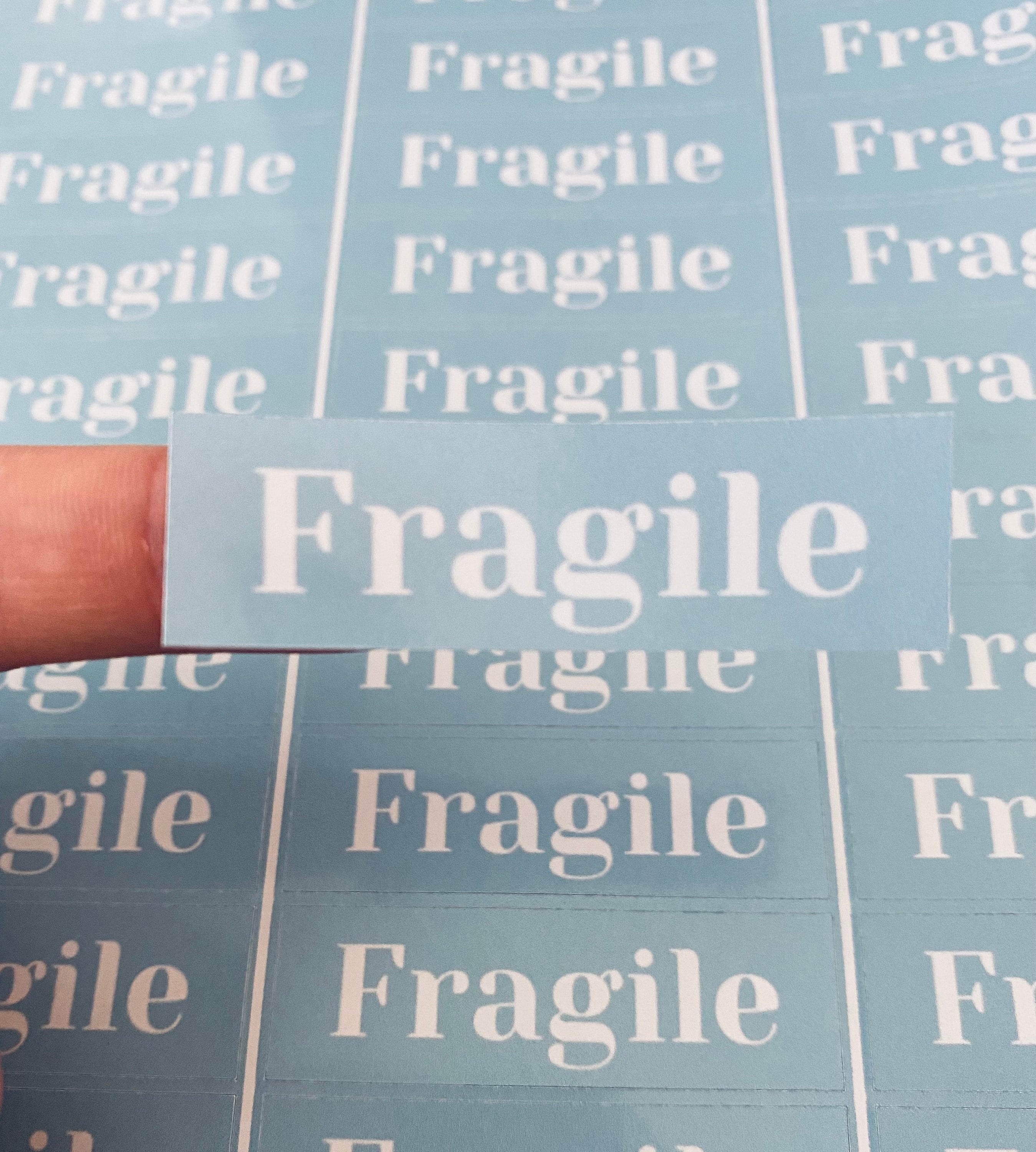 Blue Fragile Stickers, Handle With Care Labels, Small Business ...