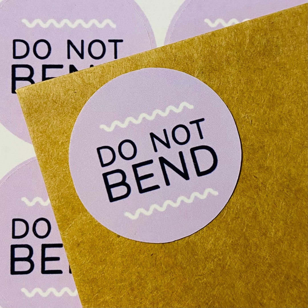 Pink Do Not Bend Stickers, Fragile Handle With Care Labels, Small ...