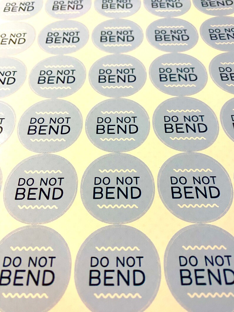 Blue Do Not Bend Stickers, Fragile Handle With Care Labels, Small ...