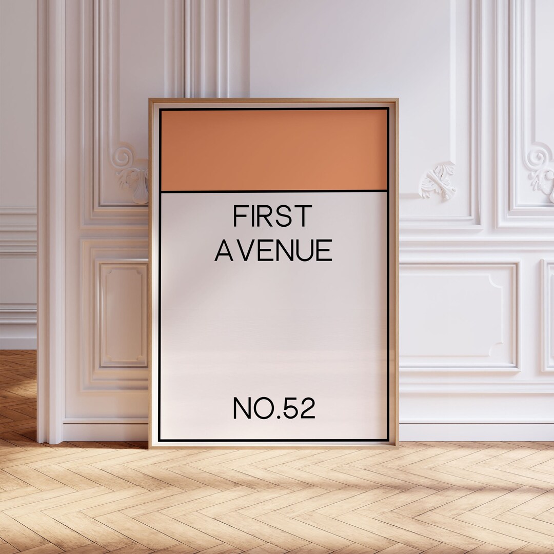 Personalized Monopoly House Number Print: New Home Wall Art - Etsy UK