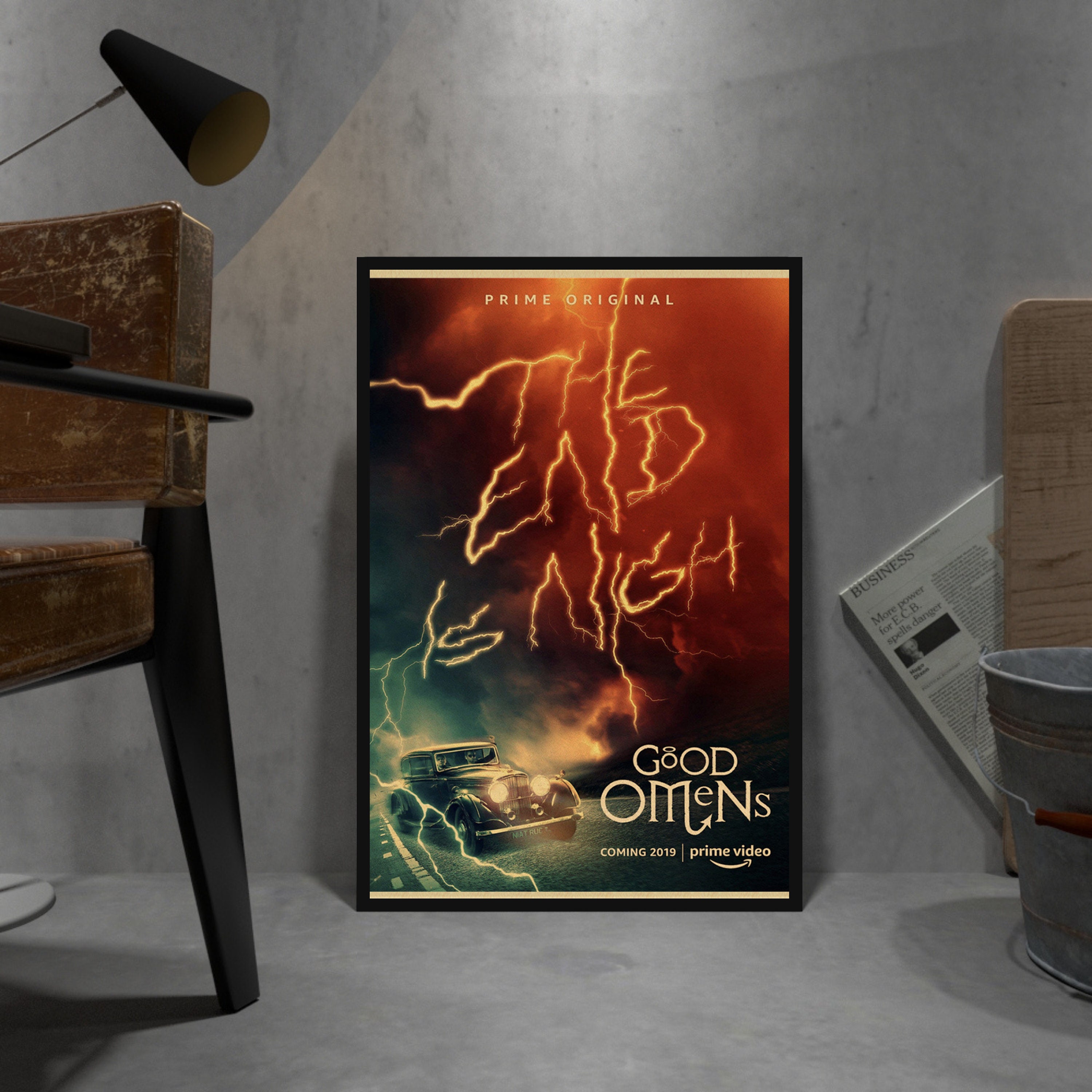 Good Omens Retro Poster, Kraft Paper Print, Movie Wall Art Gift, Anime ...