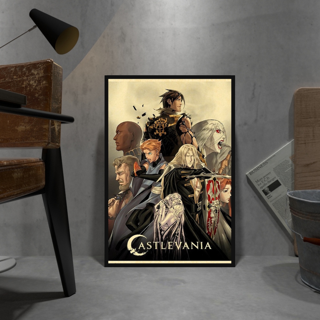 Castlevania Retro Poster, Kraft Paper Print, Movie Wall Art Gift, Anime ...