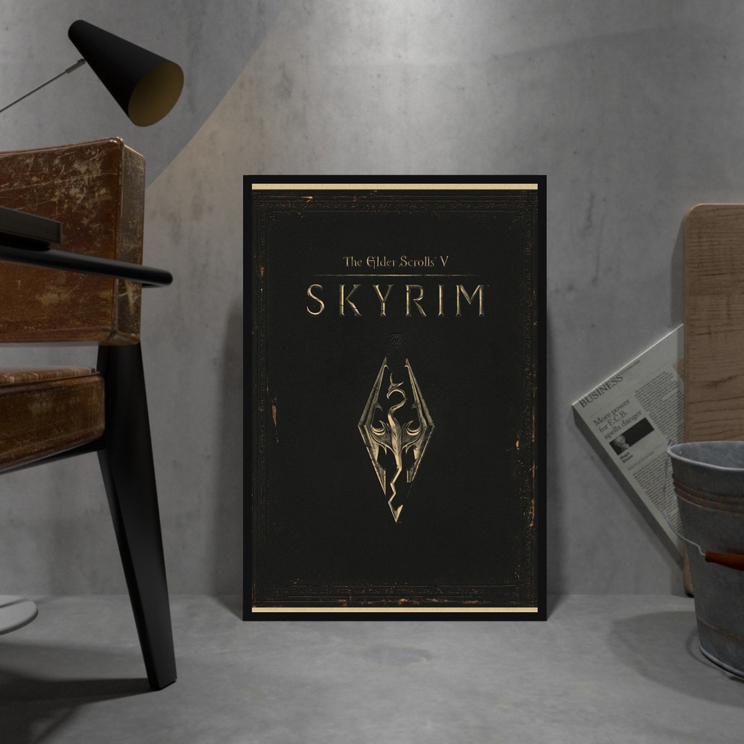 Elder Scrolls Skyrim Poster, Kraft Paper Print, Movie Wall Art Gift ...