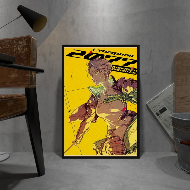 Cyberpunk Edgerunner Retro Poster Kraft Paper Print Movie - Etsy
