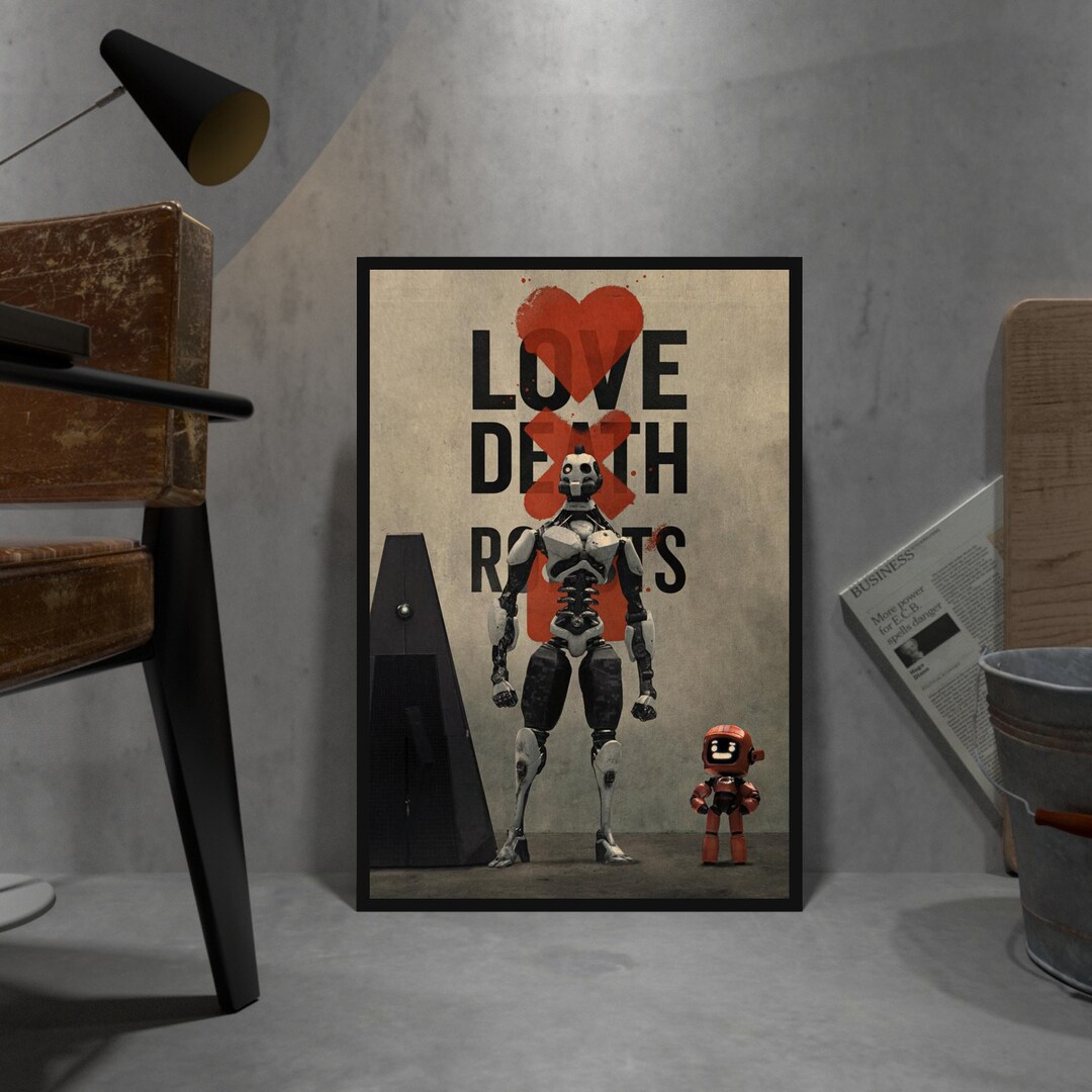 Love Death Robots Retro Poster, Kraft Paper Print, Movie Wall Art Gift ...