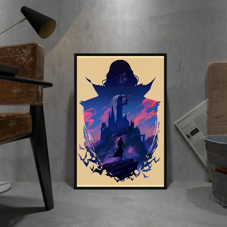 Castlevania Retro Poster, Kraft Paper Print, Movie Wall Art Gift, Anime ...