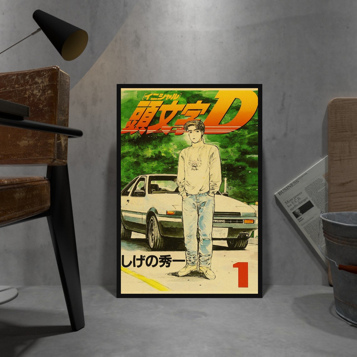 Initial D Anime Retro Poster Kraft Paper Print Movie Wall - Etsy