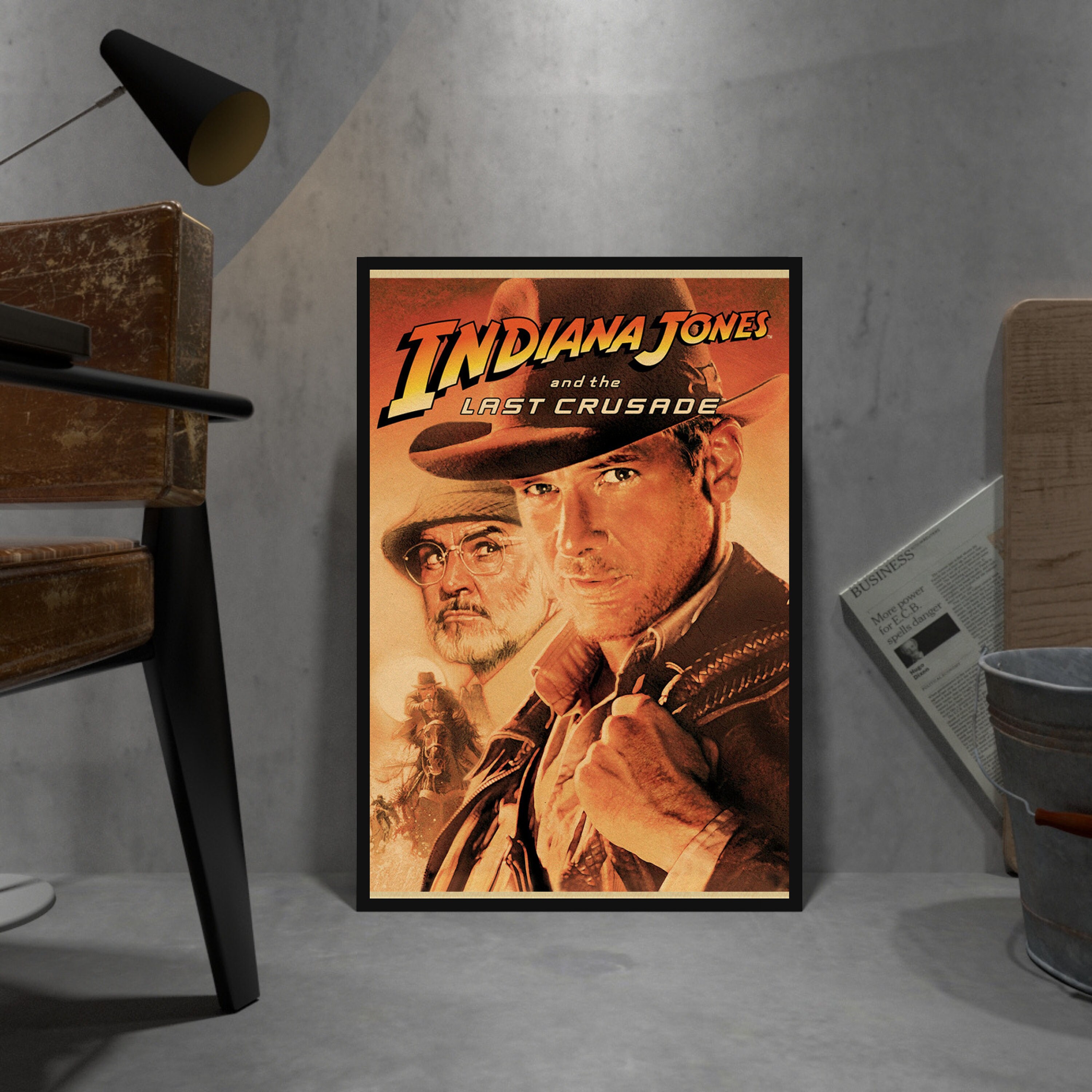 Indiana Jones Retro Poster Kraft Paper Print Movie Wall Art - Etsy