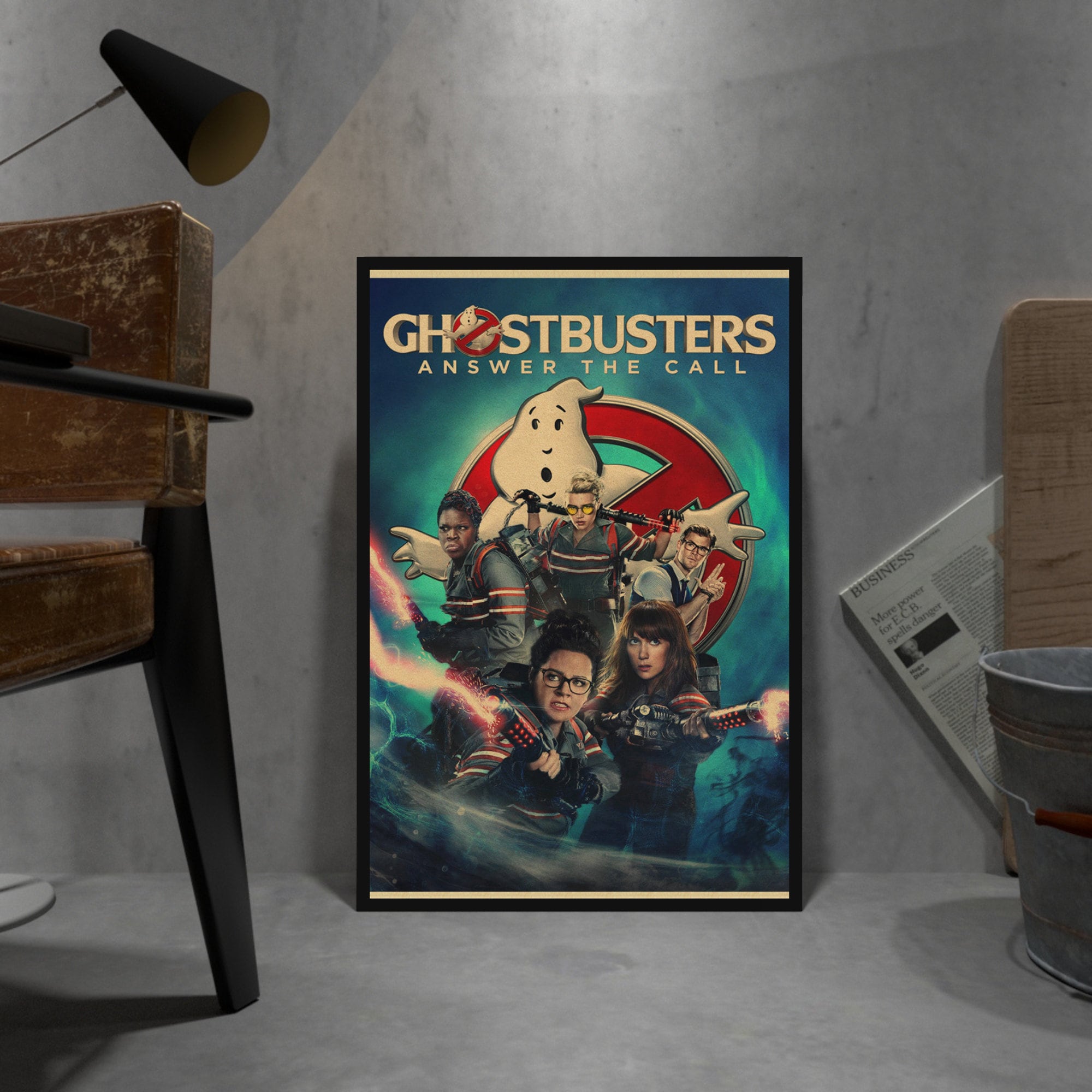 Ghostbusters Retro Poster Kraft Paper Print Movie Wall Art - Etsy