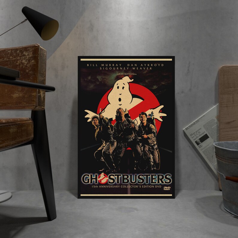 Ghostbusters Retro Poster Kraft Paper Print Movie Wall Art - Etsy