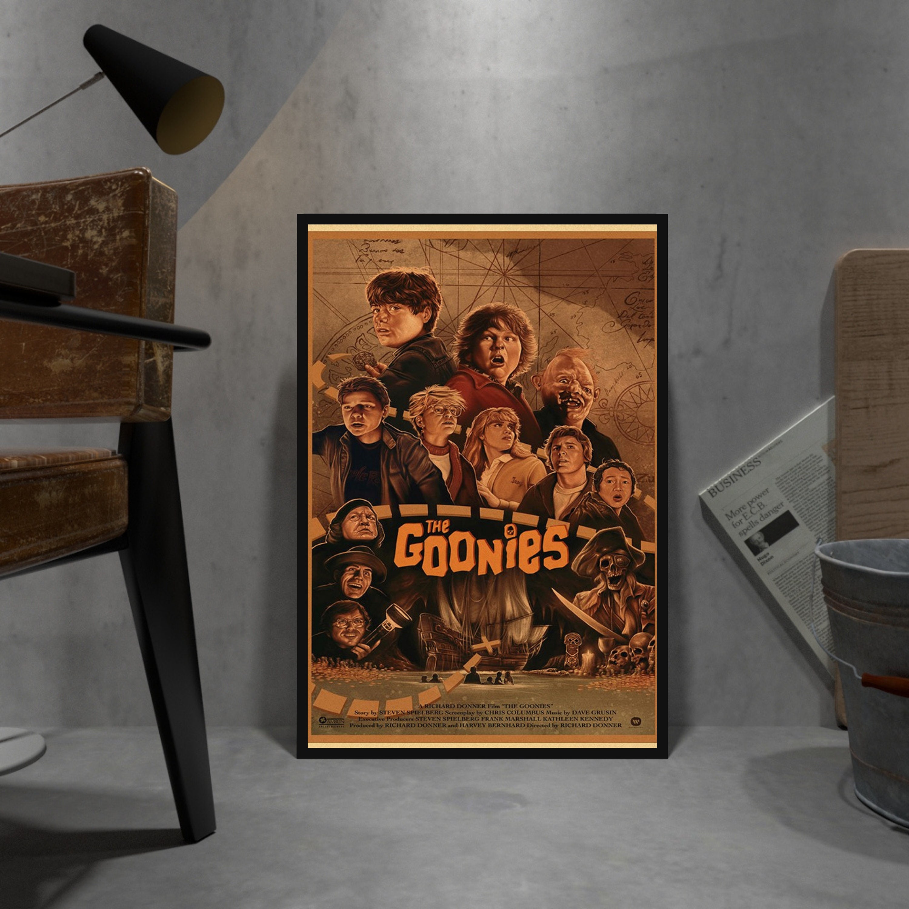 The Goonies Poster, Kraft Paper Print, Movie Wall Art Gift, Anime Wall ...