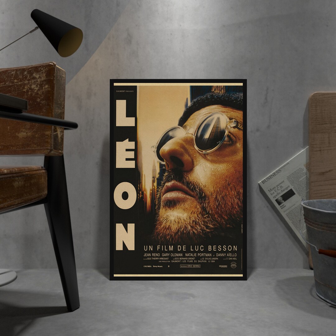 Leon the Professional Retro Poster, Kraft Paper Print, Movie Wall Art ...
