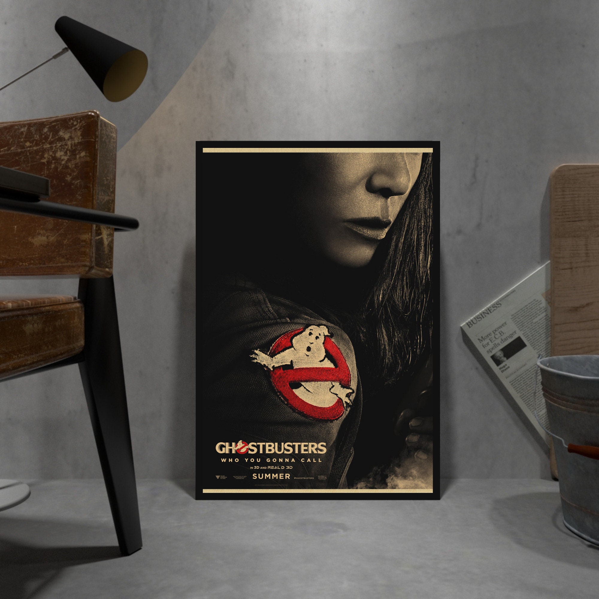 Ghostbusters Retro Poster, Kraft Paper Print, Movie Wall Art Gift ...