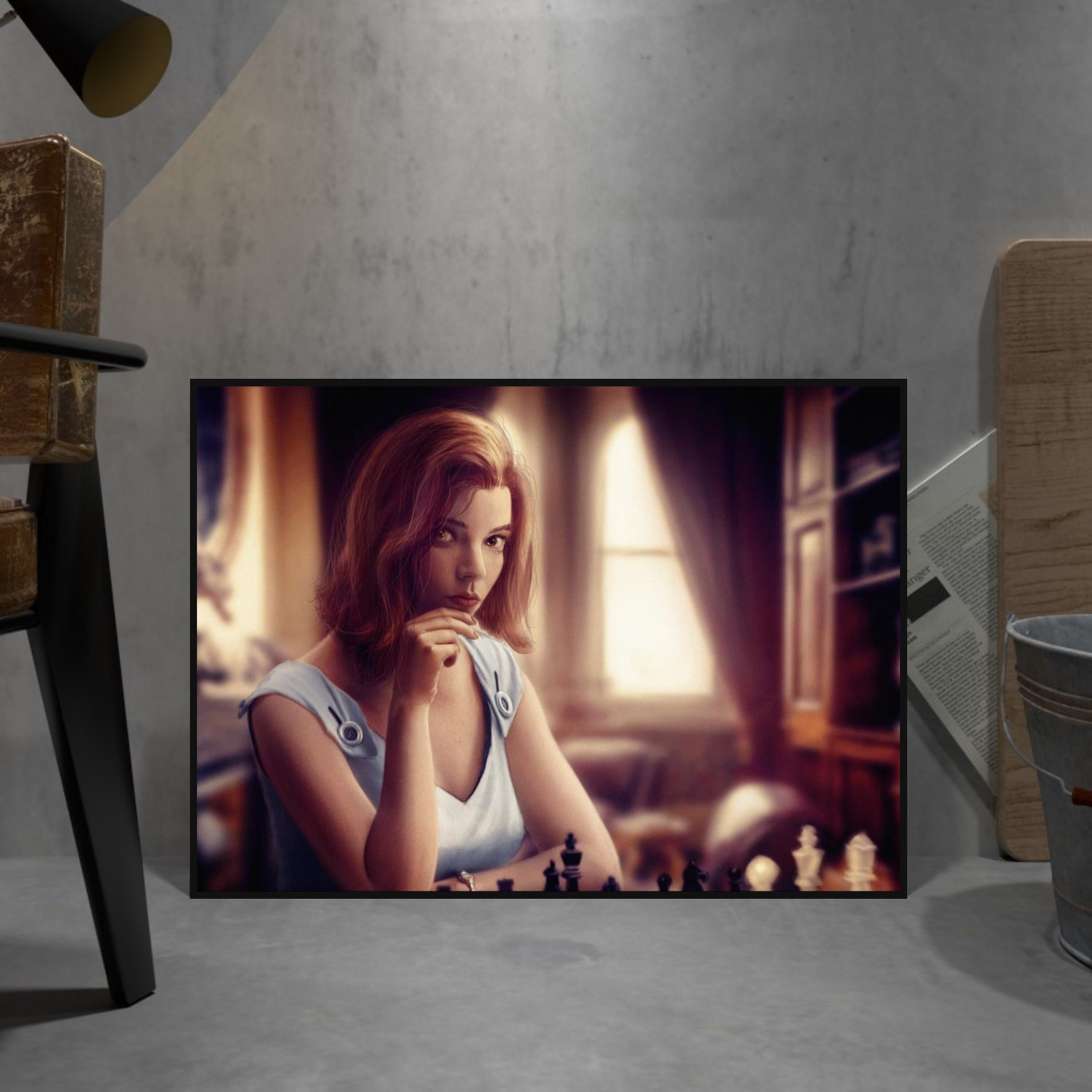 Queens Gambit Retro Poster, Kraft Paper Print, Movie Wall Art Gift ...