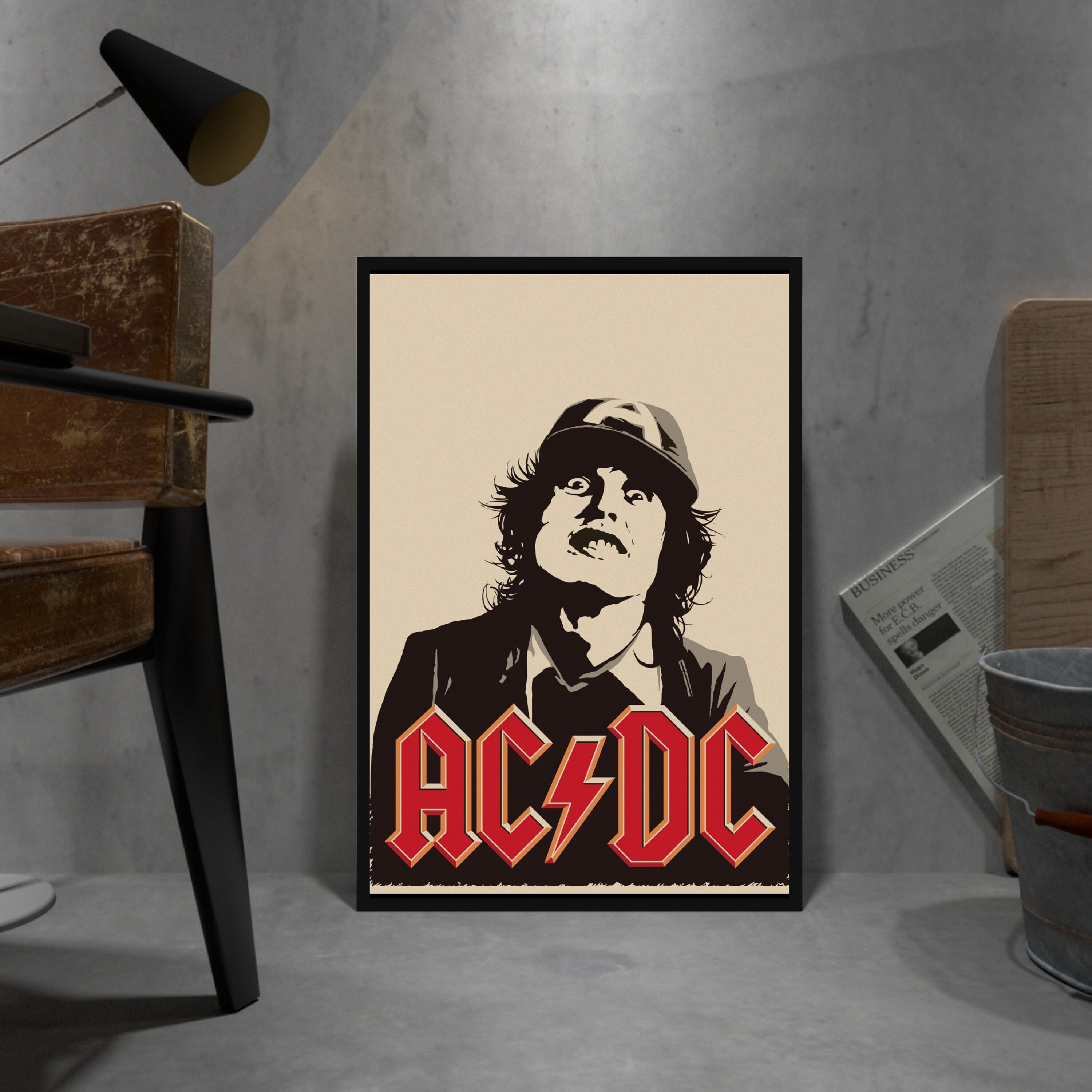 AC/DC Retro Poster Kraft Paper Print Movie Wall Art Gift - Etsy
