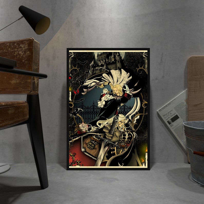 Castlevania Retro Poster, Kraft Paper Print, Movie Wall Art Gift, Anime ...