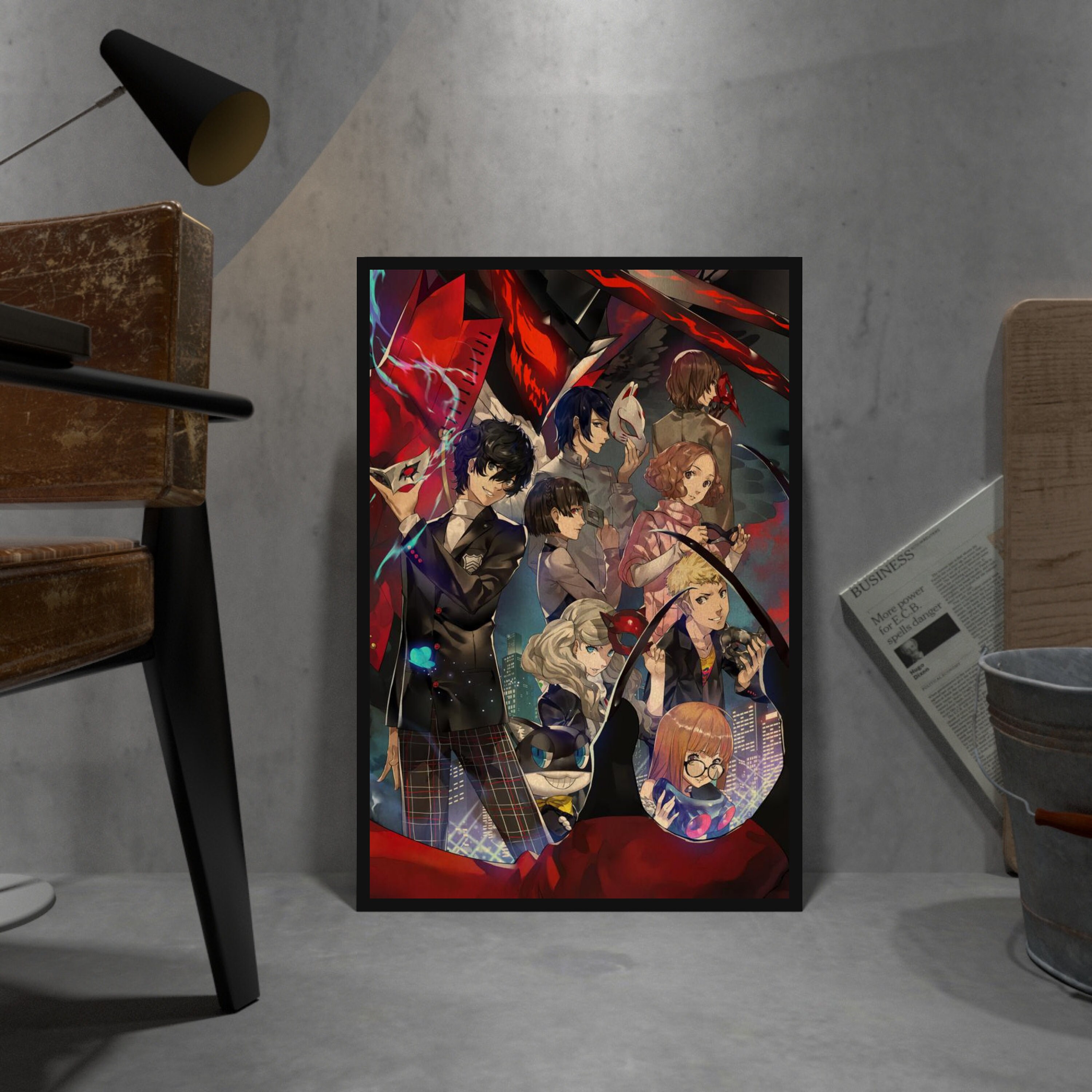 Persona 5 Poster, Kraft Paper Print, Movie Wall Art Gift, Anime Wall ...