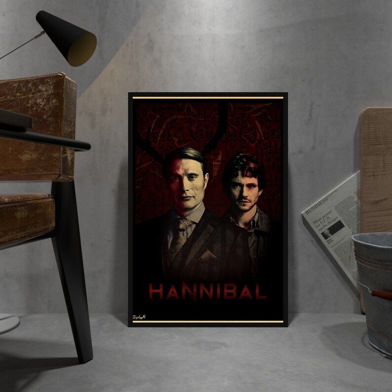 Hannibal Retro Poster, Kraft Paper Print, Movie Wall Art Gift, Anime ...