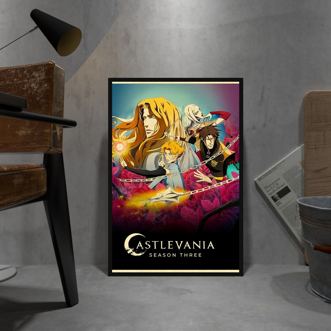 Castlevania Retro Poster, Kraft Paper Print, Movie Wall Art Gift, Anime ...