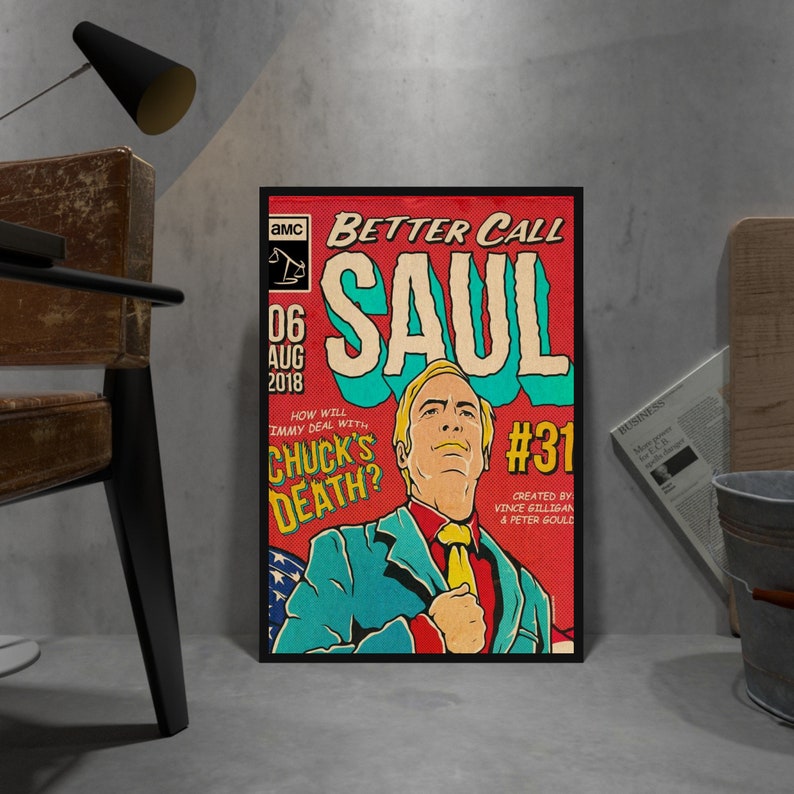 Better Call Saul Retro Poster, Kraft Paper Print, Movie Wall Art Gift ...