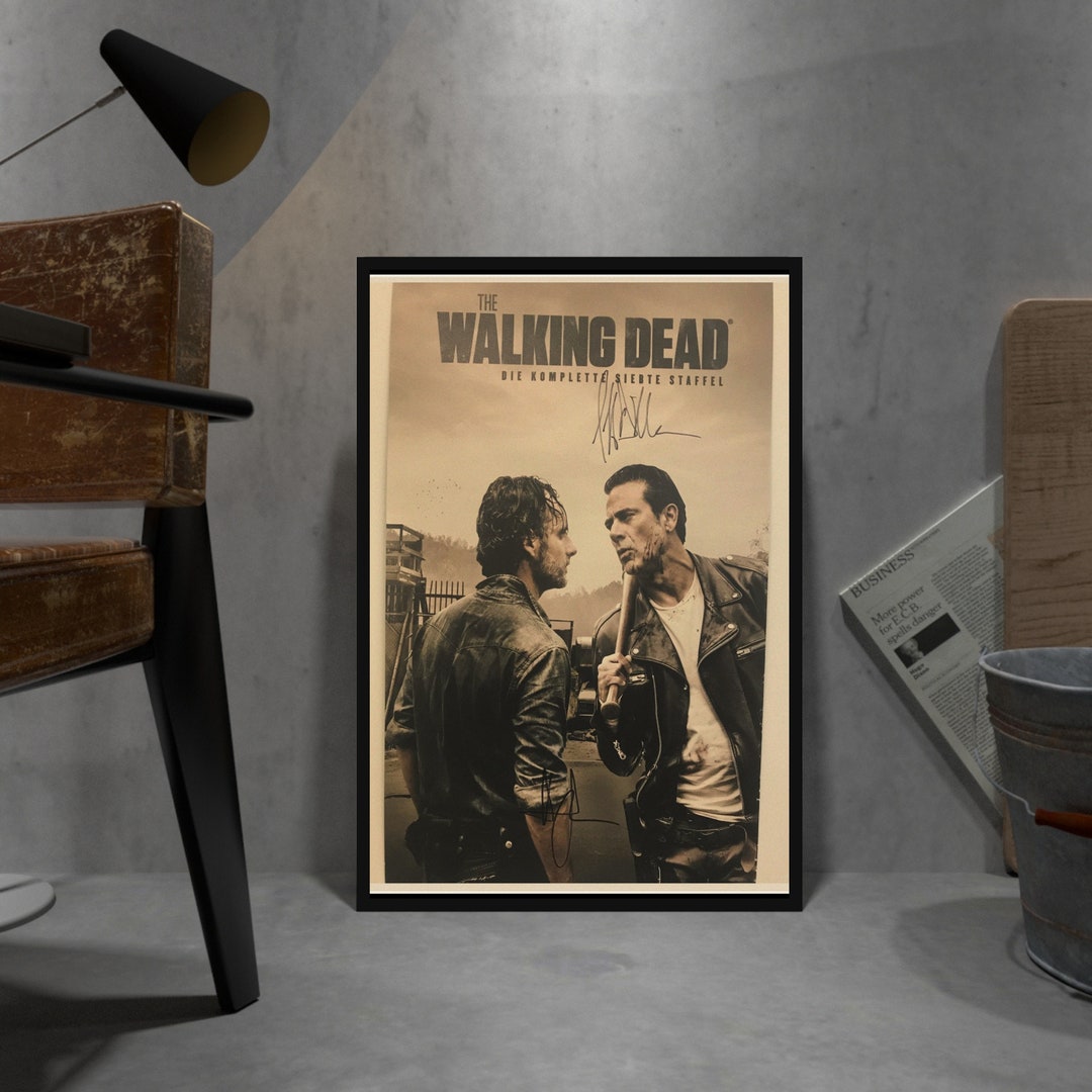 The Walking Dead Retro Poster, Kraft Paper Print, Movie Wall Art Gift ...