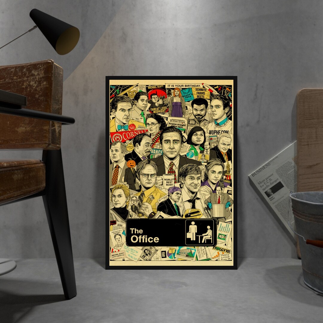 The Office Retro Poster, Kraft Paper Print, Movie Wall Art Gift, Anime ...