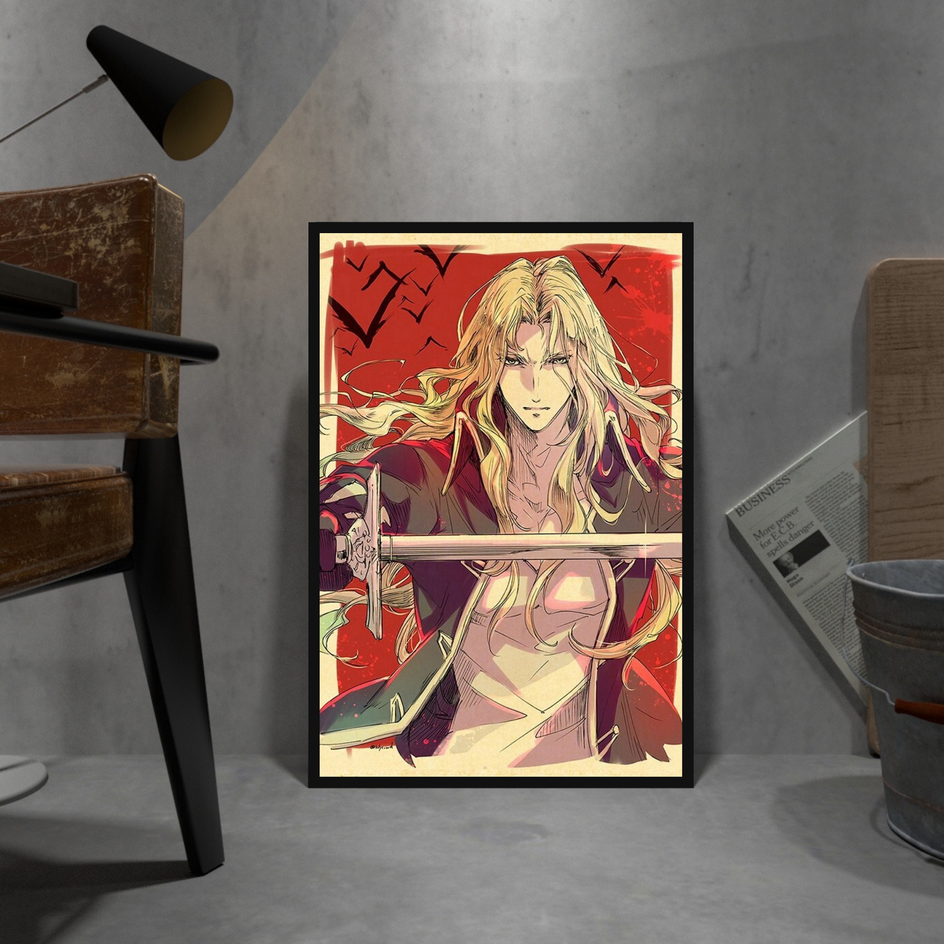 Castlevania Retro Poster, Kraft Paper Print, Movie Wall Art Gift, Anime ...