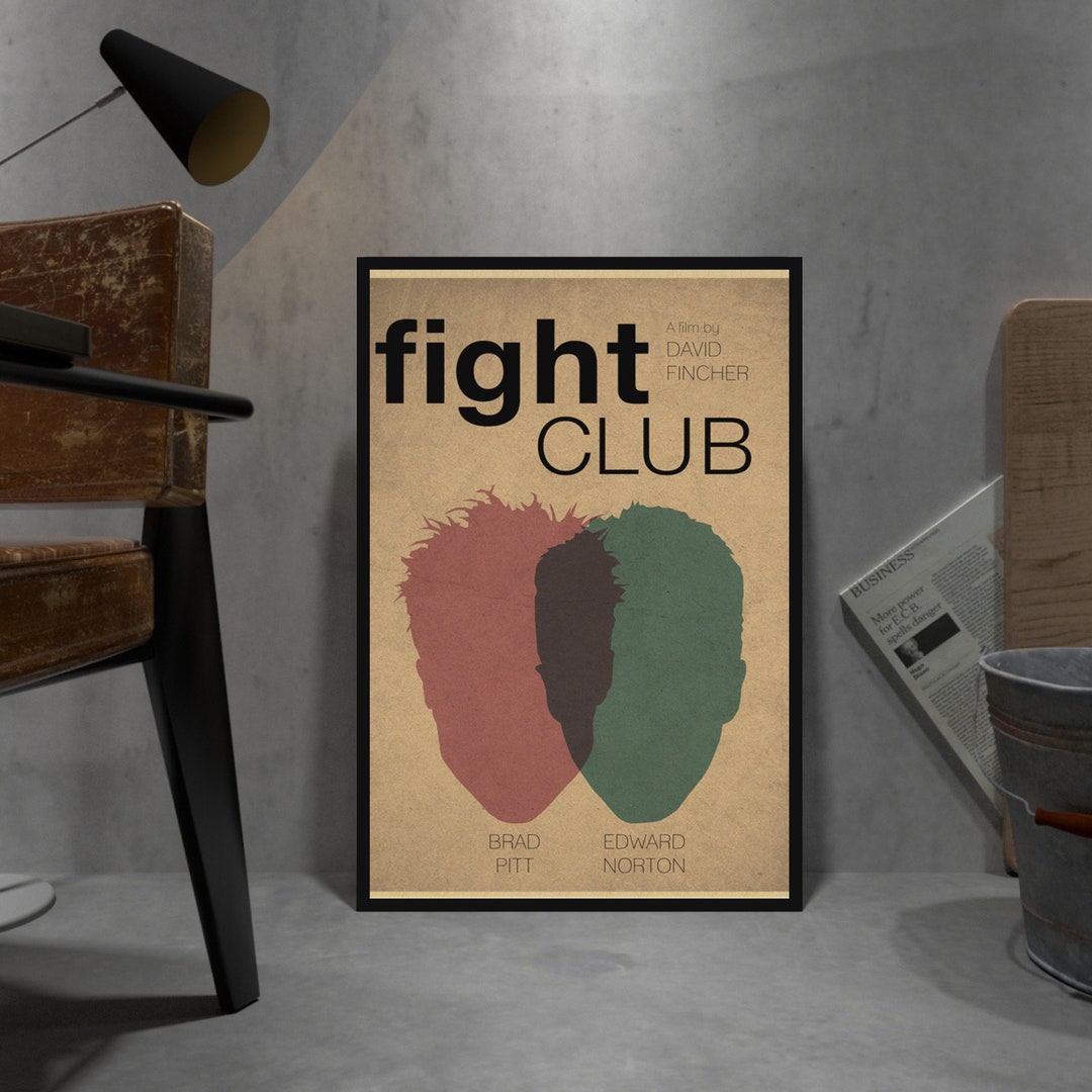 Fight Club Retro Poster, Kraft Paper Print, Movie Wall Art Gift, Anime ...