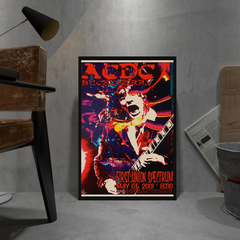 AC/DC Retro Poster Kraft Paper Print Movie Wall Art Gift - Etsy