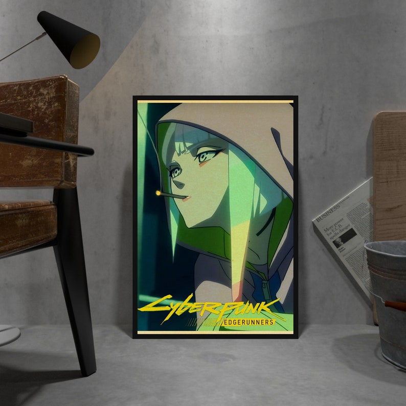 Cyberpunk Edgerunner Retro Poster, Kraft Paper Print, Movie Wall Art ...