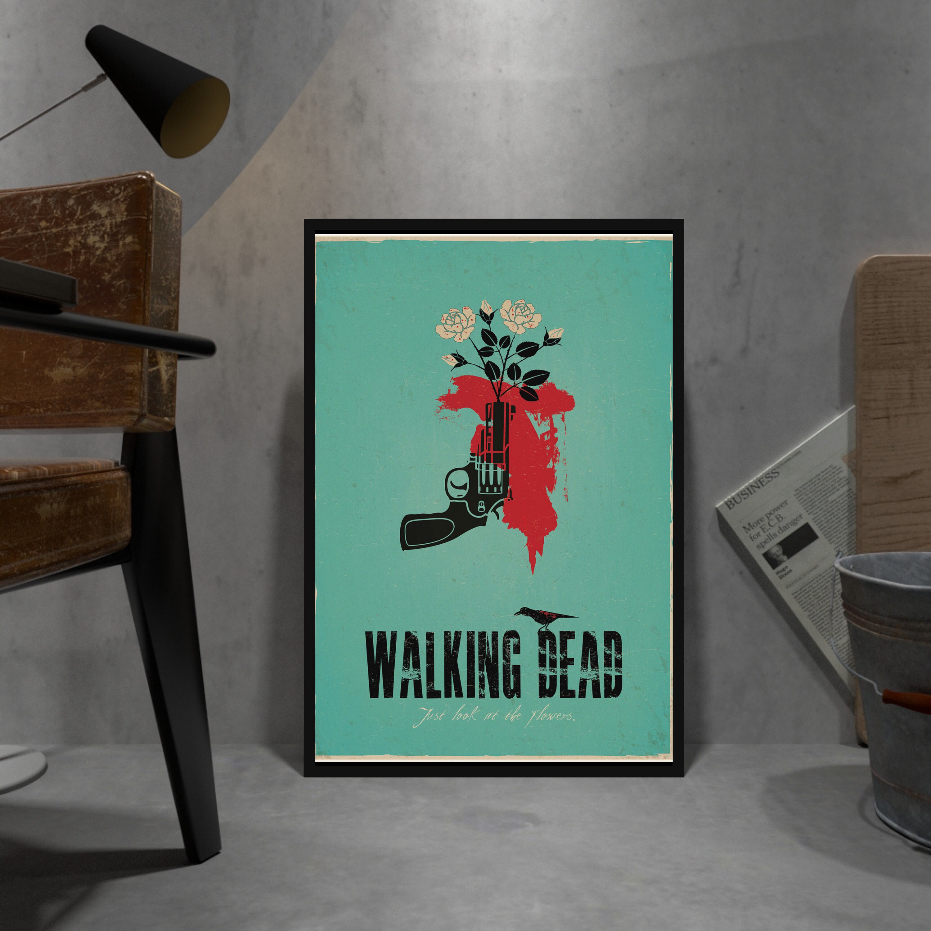 The Walking Dead Retro Poster Kraft Paper Print Movie Wall - Etsy