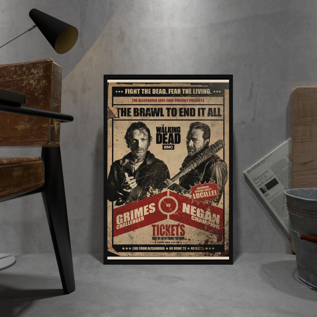 The Walking Dead Retro Poster, Kraft Paper Print, Movie Wall Art Gift ...