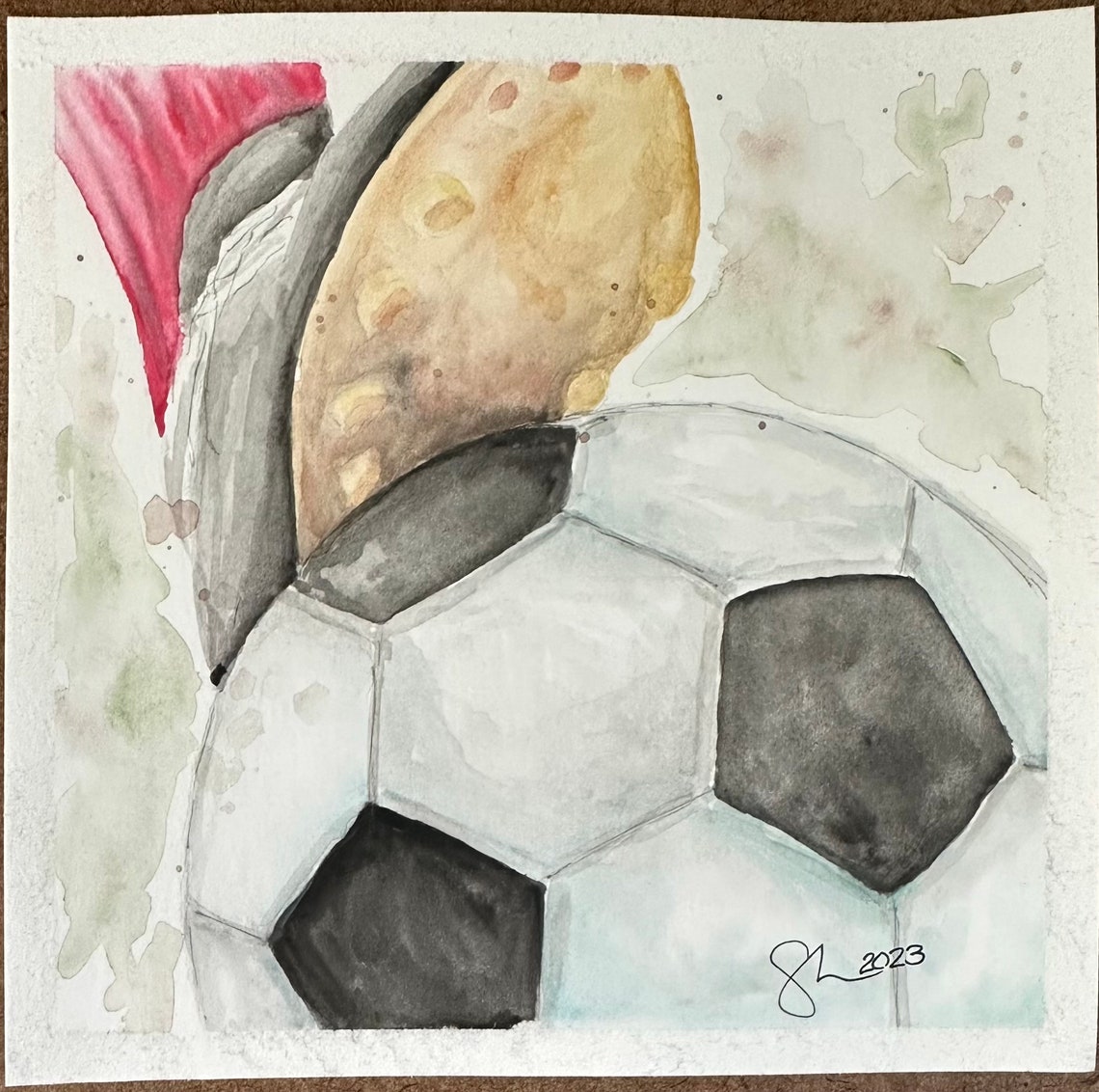Goal Kick Original Watercolor - Etsy